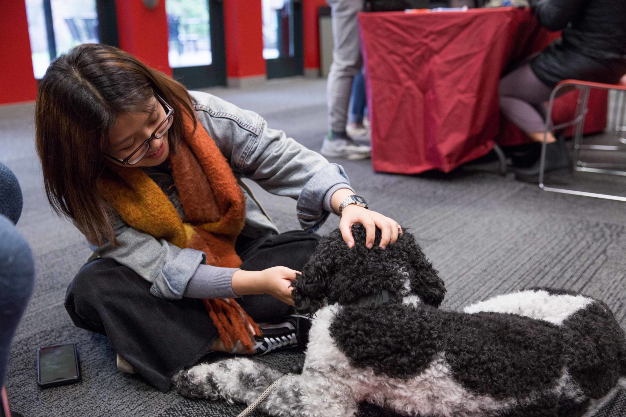 Finals are “ruff”: students de-stress with dogs during dead week - The ...